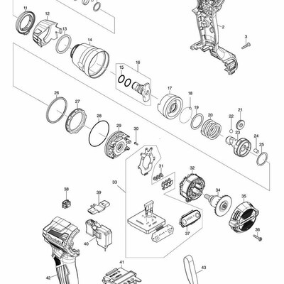 Makita Makita原装Dtd173配件卡盘控制开关外壳173转子定子电路板