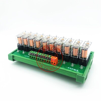 TIKN台控10路G2R继电器NPN模组W1011BD 22BD 可插拔PLC放大板24V