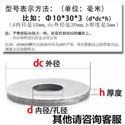 包邮镀锌加大加宽平垫片平垫圈加厚平垫片介子华司铁垫片M8101214