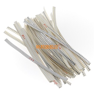 50种阻值x50个0R~10M 1/4w5%多种电阻器混装 1206SMD贴片电阻包