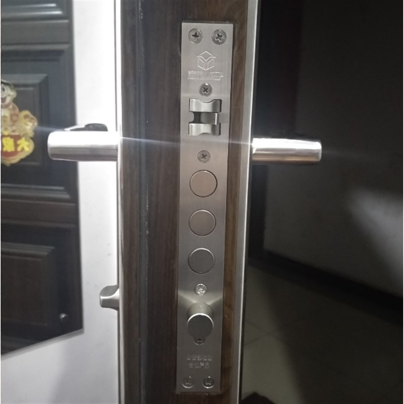 机械门锁套装不锈钢防盗门锁把手锁体通用型家用锁具木门锁大门锁