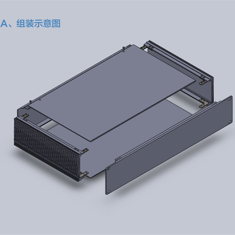 高品质19英寸2U-250标准服务器机箱铝合金仪表仪器机箱工业铝机箱