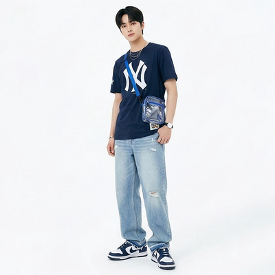 FANATICS x MLB 联名款 纽约洋基队 经典舒适透气短袖T恤男女同款