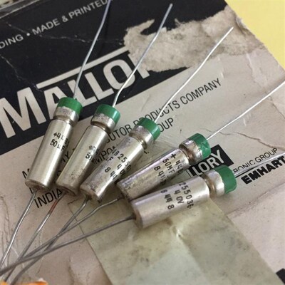 美国MALLORY摩罗利 50UF40V 发烧音频液态钽银油银电容