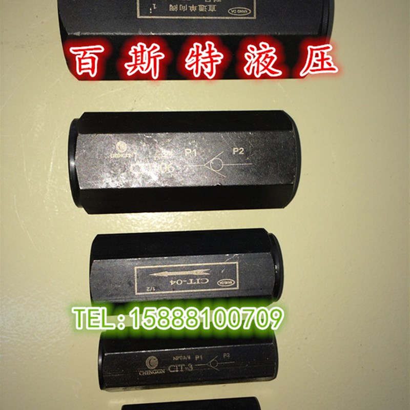 液压管式单向阀CIT-02/03/04/06/08/10/12/16逆止阀止回阀 安全阀
