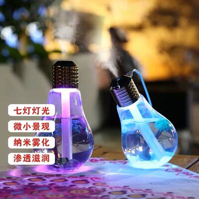 灯泡香薰加湿器2.2LUSB单双喷雾加湿器创意家用桌面大容量加湿器