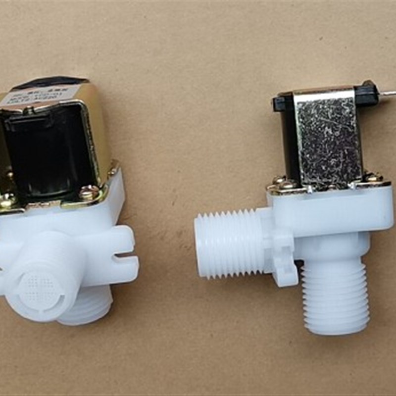 4分外螺纹 90度直角 饮水机开水器进水 塑料电磁阀AC220V DC12V