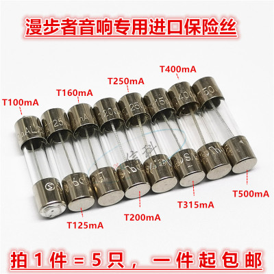 漫步者音响专用进口玻璃保险丝管5*20mm T125mA T250MAL250V  5只