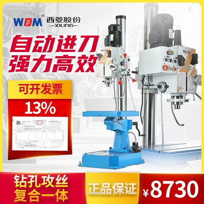 西菱钻攻两用机自动进刀齿轮钻孔攻丝两用 立式台钻钻床ZS-40BPS