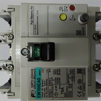 EW100EAG EW100 3P 100A 75A 原装正品全新日本富士Fe漏电断路器