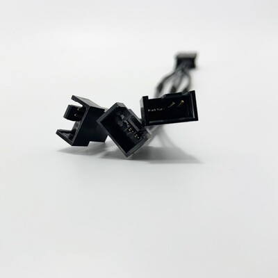 GPU PCIE 显卡8P母转3个12V  小4PIN/小3PIN风扇一分三转接线电源