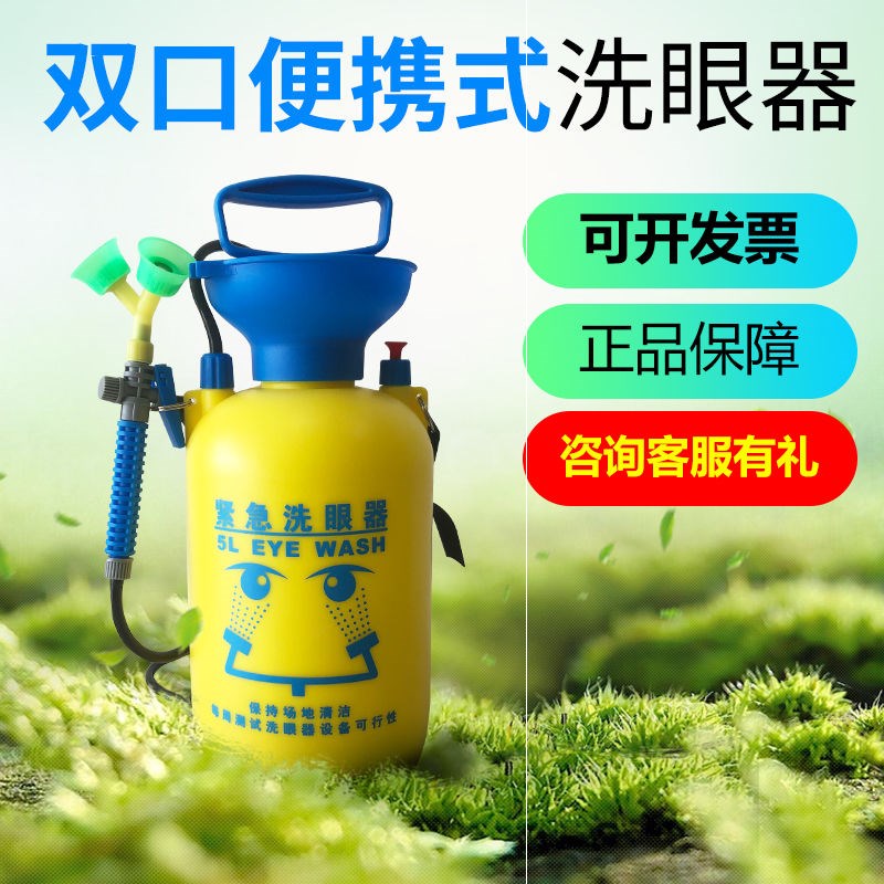 洗眼器工业用便携式压力简易5L移动式紧急喷淋洗眼器实验室验厂