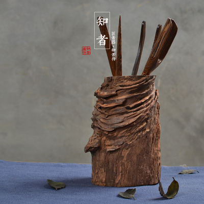 知者朽木茶道六君子 枯木实木茶艺组合 黑檀木鸡翅木功夫茶道配件