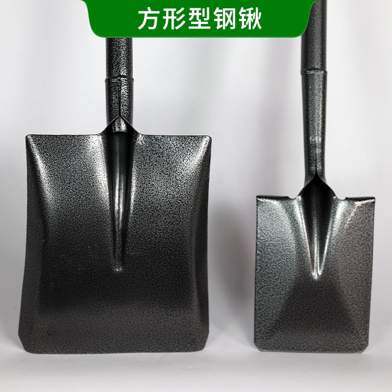 一体式锻造钢锨加厚农用铁锨开荒挖土种地园艺尖头平头便携工兵铲