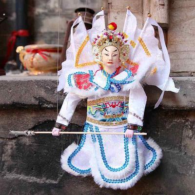非遗传统手工艺品提线 线木偶戏 三国五虎将关于 于赵云张飞布袋