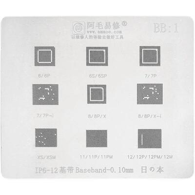 阿毛易修/IP6-12/基带植锡网/IP6/7/8/9/10/X/XS/Pro/Max/12/钢网