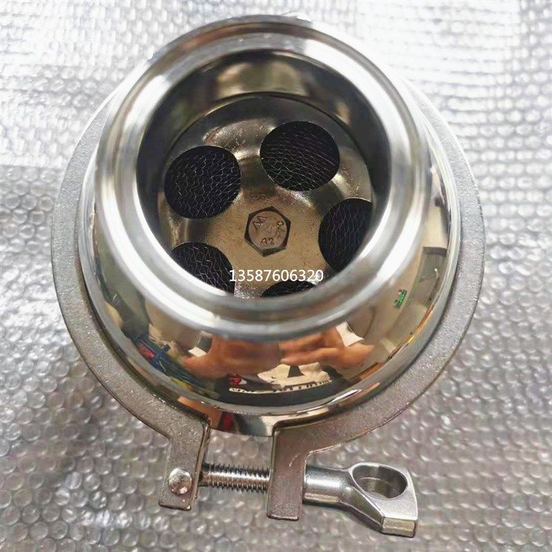 304不锈钢快装阻火器卫生级卡箍管道阻燃器快开防火呼吸阀防爆阀