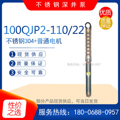 100QJP2-110/22型不锈钢耐腐蚀深井泵 电动潜水泵 高扬程抽送水泵