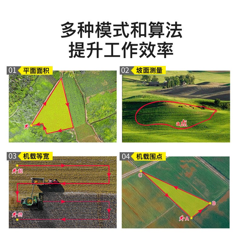 深达威测亩仪高精度手持北斗土地面积地亩测量仪收割机车载量田仪