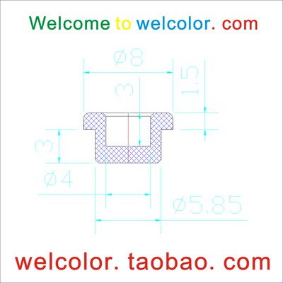 硅橡胶堵头堵孔塞遮蔽防尘塞头减震黑色规格 5.2 5.35 5.4 5.85mm