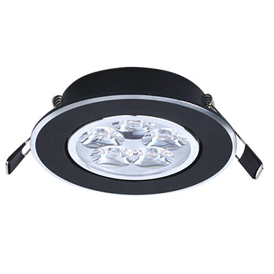 黑色超薄led小射灯嵌入式天花灯3W5W瓦开孔7.5cm公分6.5cm70 75mm