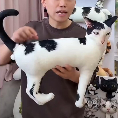 搞怪王之蔑视奶牛猫毛绒玩偶挂件猫咪抽象表情包公仔丑萌趣味礼物