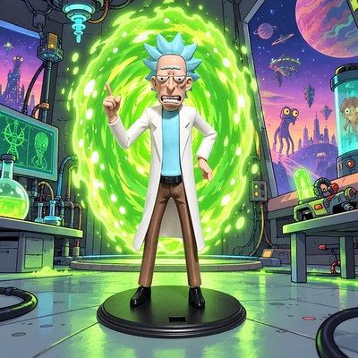 瑞克与莫蒂RickSanchez手办摆件