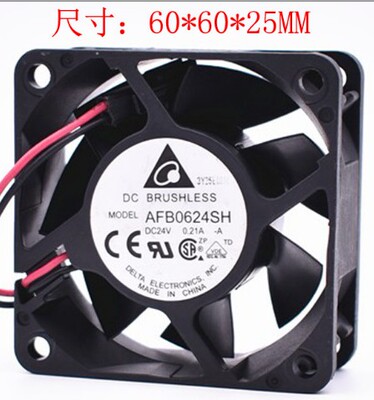全新台达 AFB0624EH/SH/HH/VH/H 6025 24V 变频器风扇6cm散热风扇