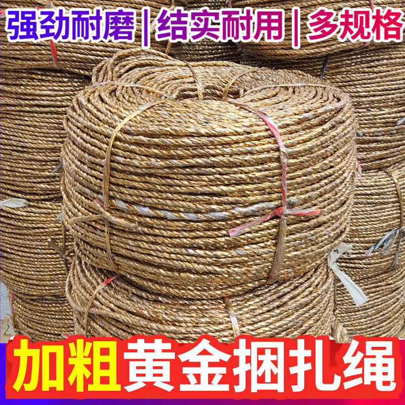 试用款黄金打包绳大棚压膜线捆扎废纸塑料编织绳捆绑打捆吊秧绳子