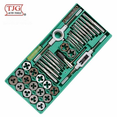 台湾TJG-E2187      板牙丝攻工具组40件    螺丝修复工具