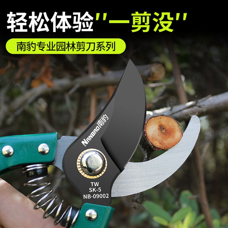 南豹园艺修枝剪刀花卉园林刀剪绿化果树修理剪刀SK-5强力省力花剪