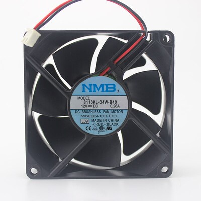 正品 NMB 3110KL-04W-B40/B49 12V 0.26A 8CM 8025 2线 散热 风扇