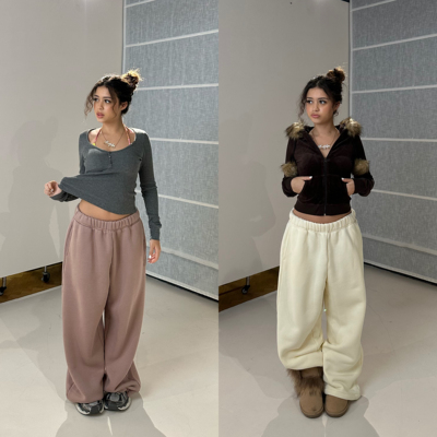 ICVIBE 540g顶厚暖绒回归！一条过冬自发热baggy卫裤 新增2色