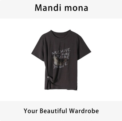 Mandi mona / 【罗曼诗集】圆领百搭套头短袖MM623D350
