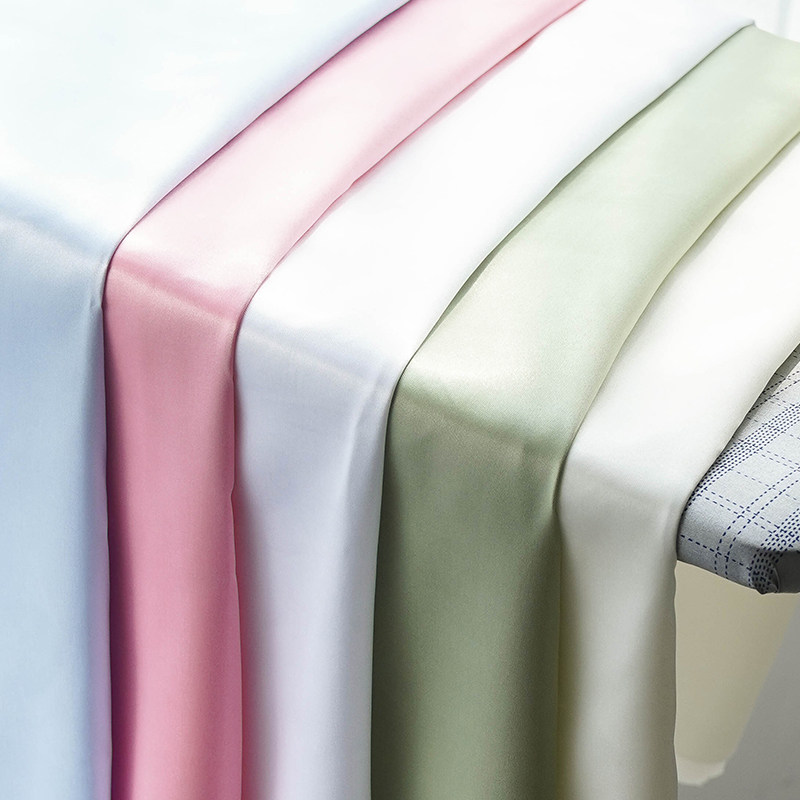 高密顺滑色丁布彷真丝服装面料 手工DIY布艺材料现代风格