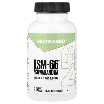 NutraBio南非醉茄KSM-66胶囊压力焦虑帮助平衡情绪睡眠呵护