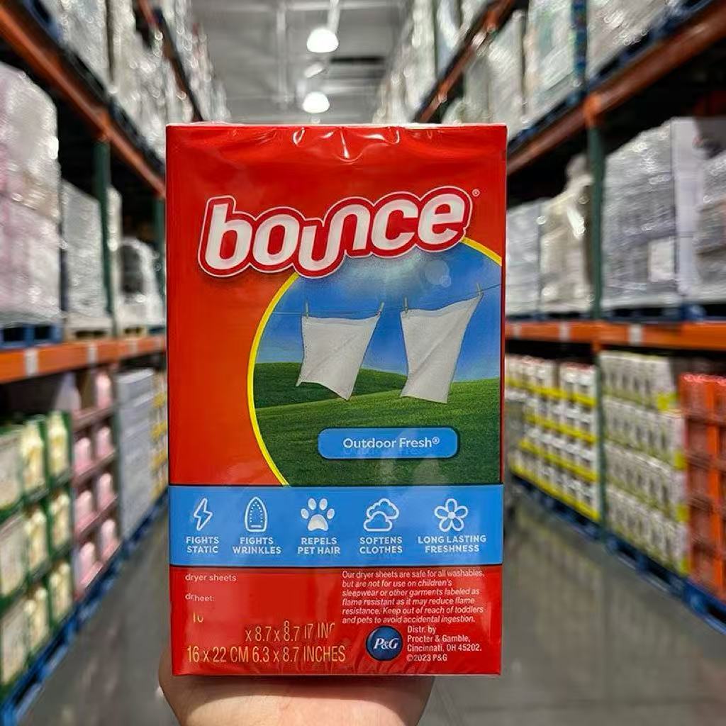 Bounce邦氏美国五合一抗静电除皱柔顺纸香衣纸烘干机用160片*1盒