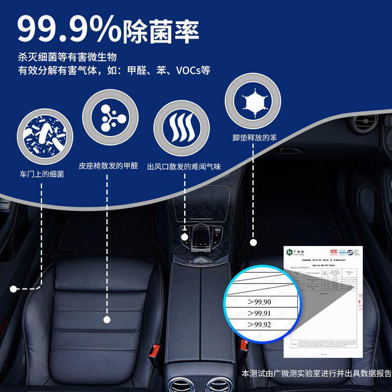 甄选车用氧吧汽车小型负离子除雾霾微小物异味杀菌车载空气净化器