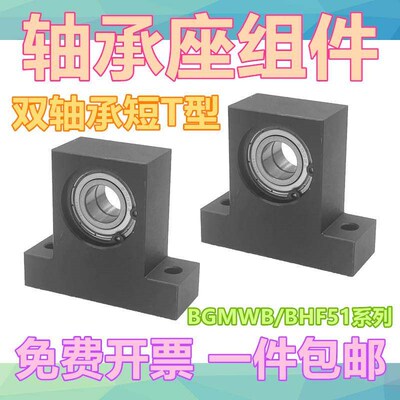 立式轴承座组件 BGMWB双轴承固定座BHF51系列T型钢制带座轴承包邮