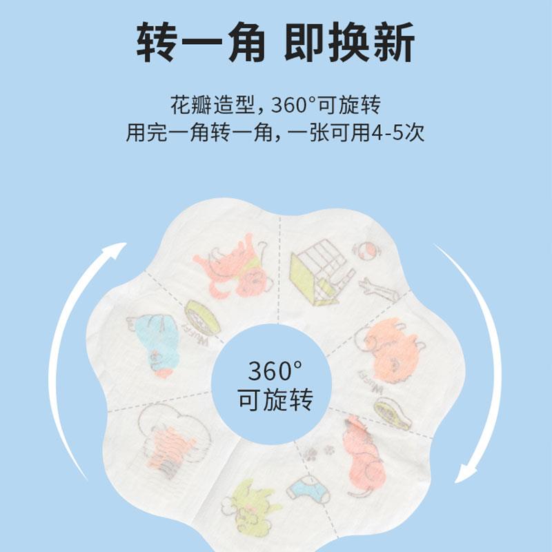 多优婴儿宝宝免洗便携一次性口水巾卡通图案独立包装吐奶吐水隔巾