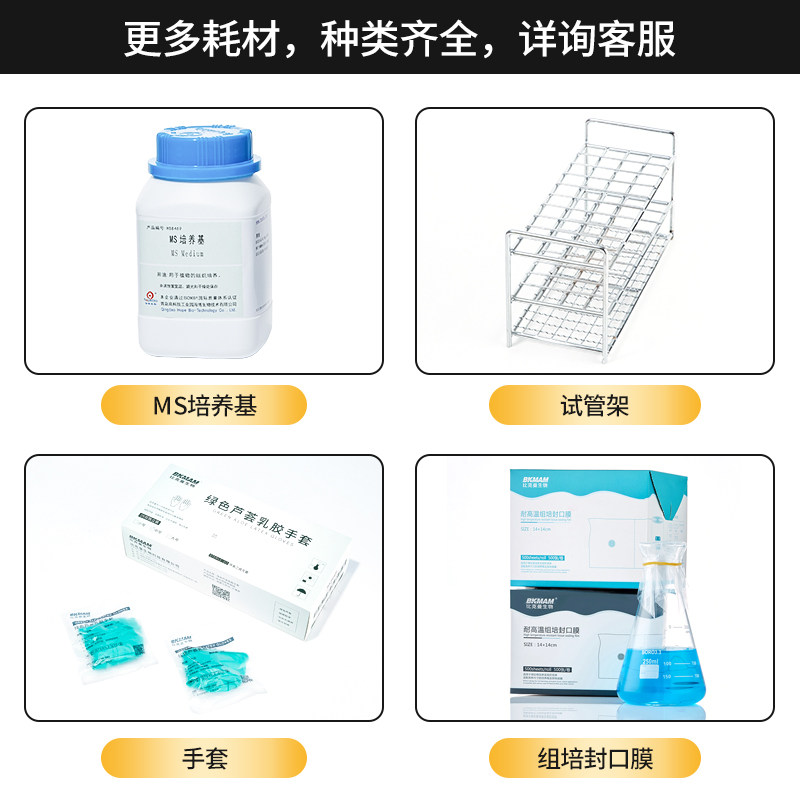 玻璃组培试管透气盖耐高温无菌菌种瓶初代植物组织培养基琼脂实验