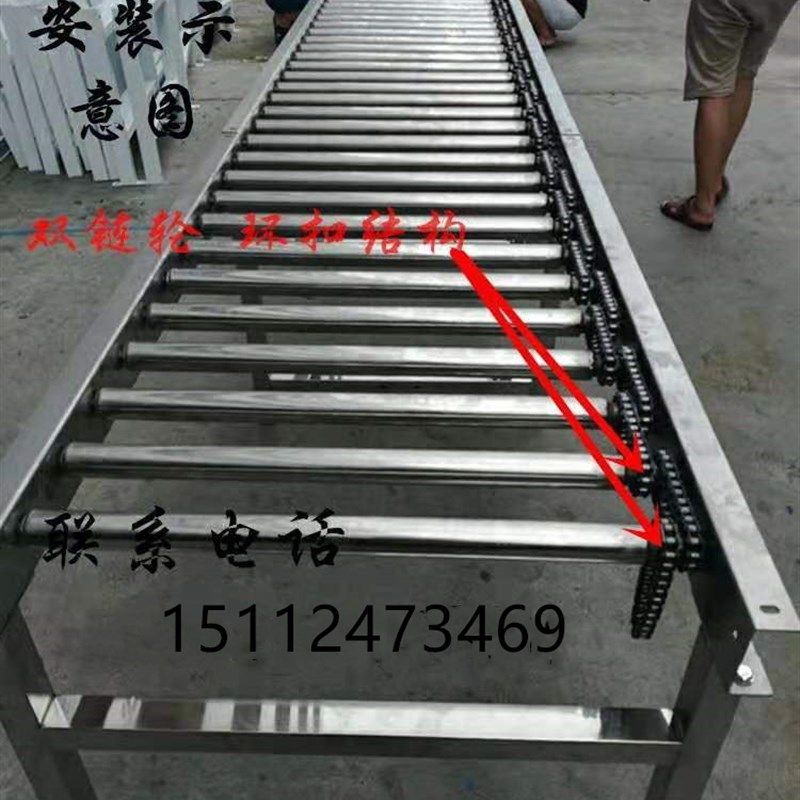 无动力滚筒线转弯机流水线动力滚筒输送带托辊镀锌滚筒不锈钢滚筒