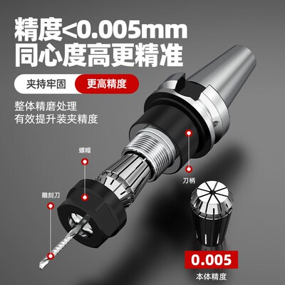 沪豪雕刻机夹头ER25高精度筒夹弹簧数控雕刻机主轴er20 16 32夹头