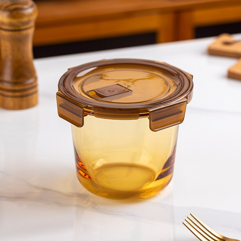 玻璃碗酸奶碗家用汤盆微波炉加热饭盒外带汤碗保鲜盒餐具饭碗套装