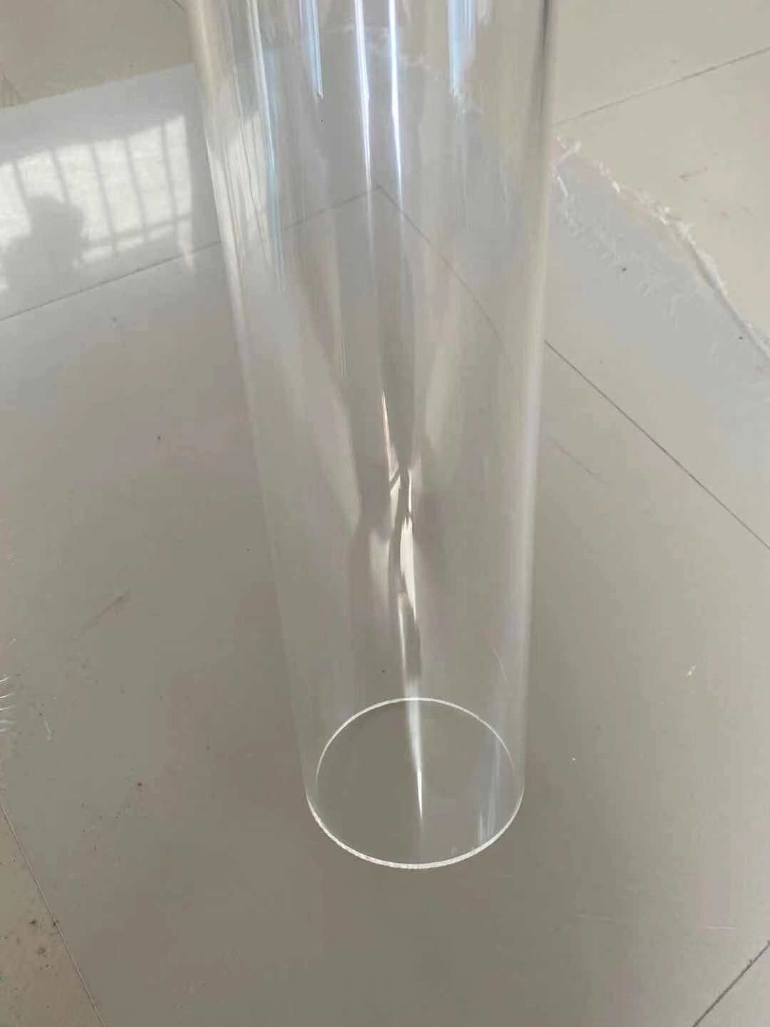 透明亚克力管封底圆柱形有机玻璃管透明管亚克力规格5-1500mm加工
