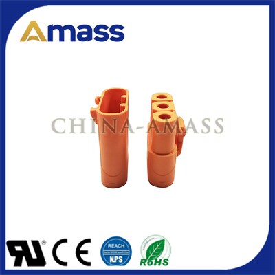 AMASS 艾迈斯 纯紫铜LCC40-M/F锂电池智能设备连接器公母对接头