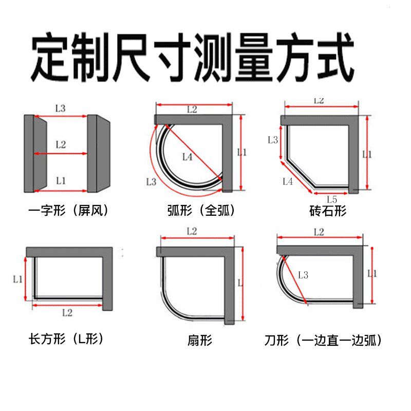 澳宁双活动整体淋浴房p一字型浴室隔断干湿分离卫生间不锈钢玻璃
