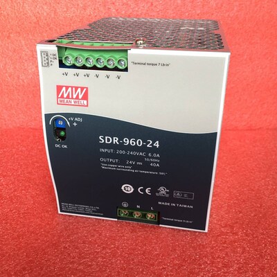 台湾明纬PFC超薄可并联导轨电源 SDR-960-24 960W 24V40A全新原装