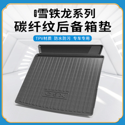 TPV碳纤纹后备箱垫适用于雪铁龙凡尔赛C5X爱丽舍DS67C/3-XR尾箱垫