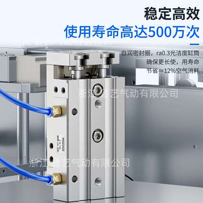 SMC型导轨滑台气缸MXQ6812162025L--30-40-50-75-100A/B/CST气动